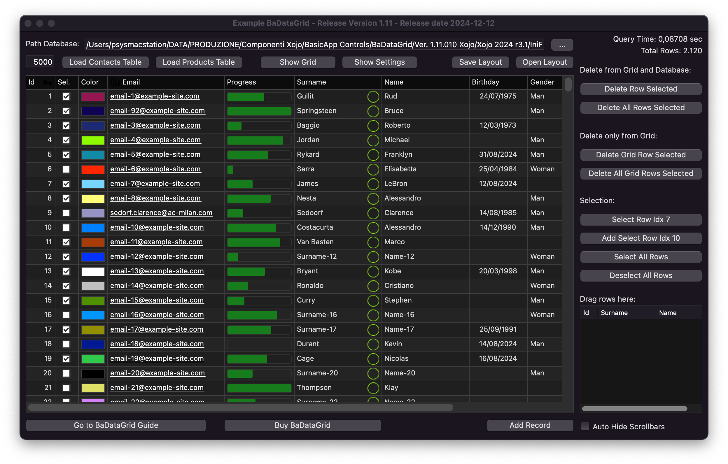 Xojo Datagrid Basicapp