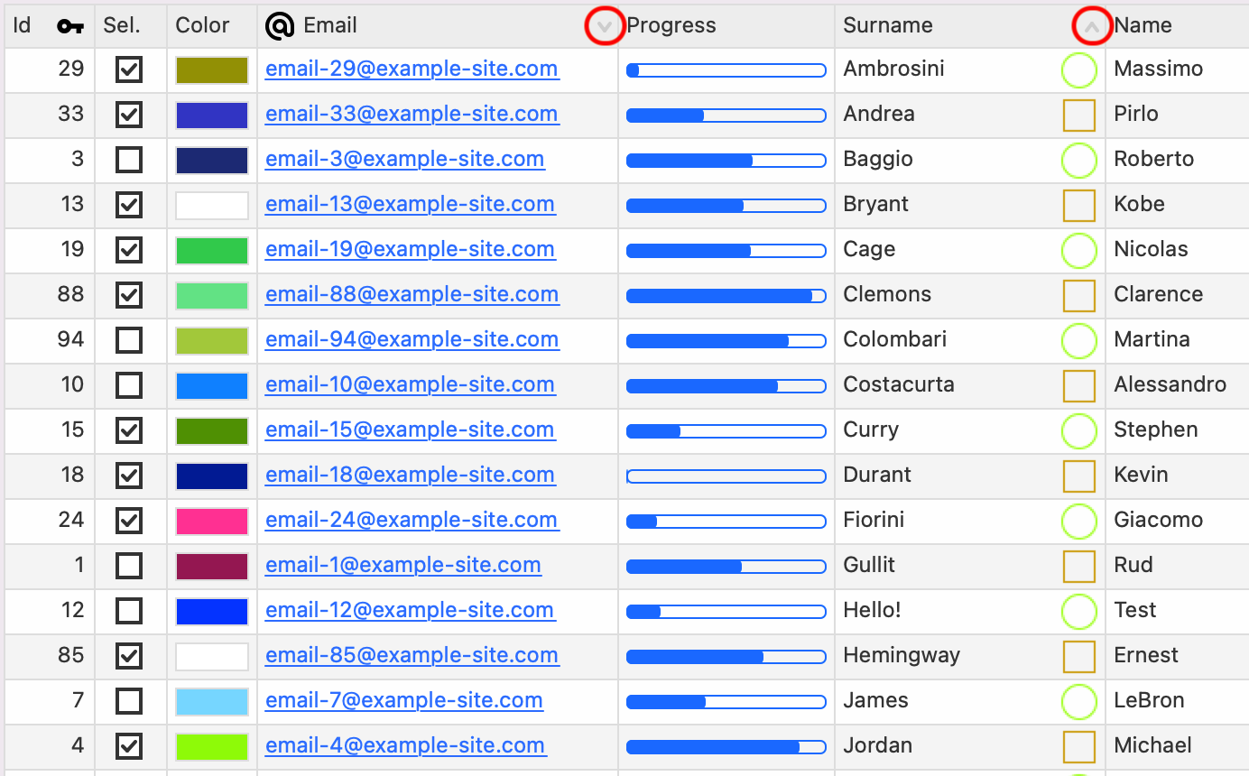 Xojo DataGrid - BasicApp