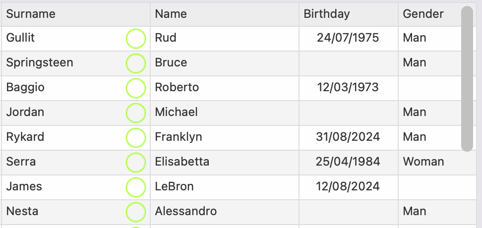 Xojo DataGrid - BasicApp