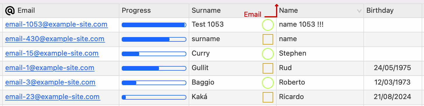 Xojo DataGrid - BasicApp